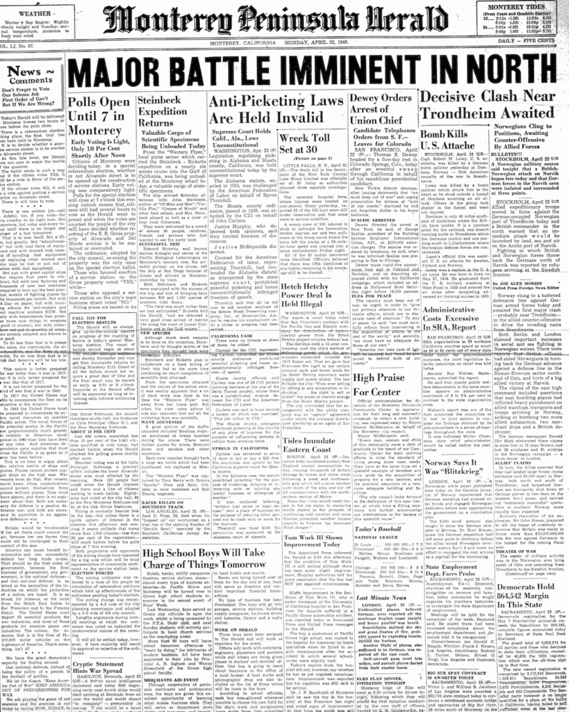 The Western Flyer Returns: 1940 News Coverage – Western Flyer Foundation
